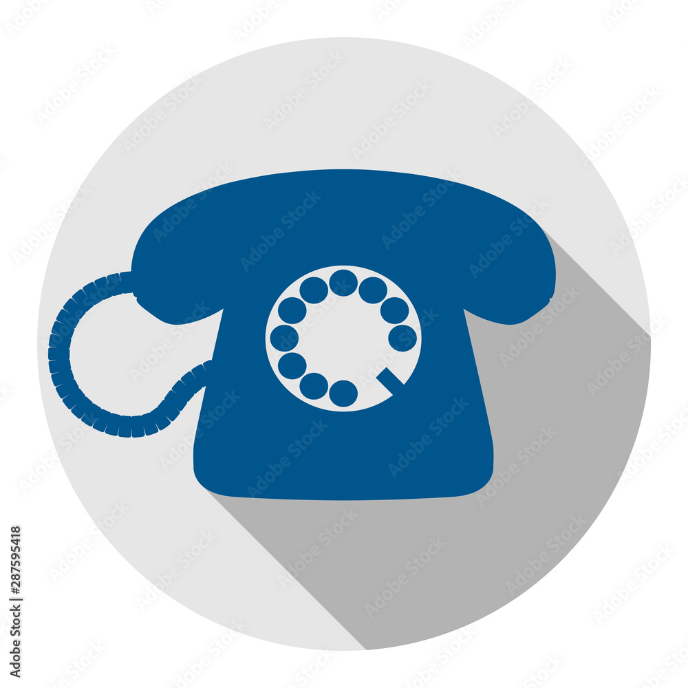 rotary dial operated telephone icon or symbol vector illustration Stock ...