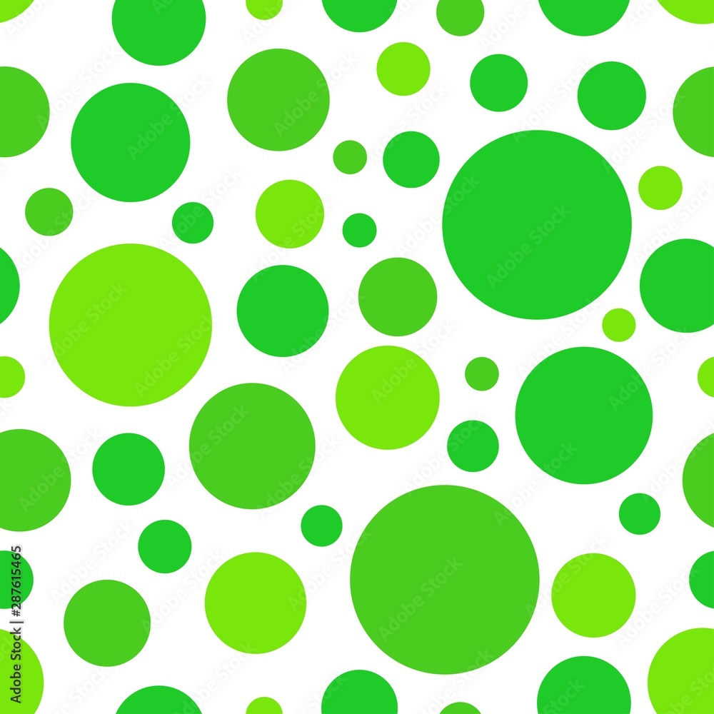 Green circles seamless pattern. Template design for poster, banner ...
