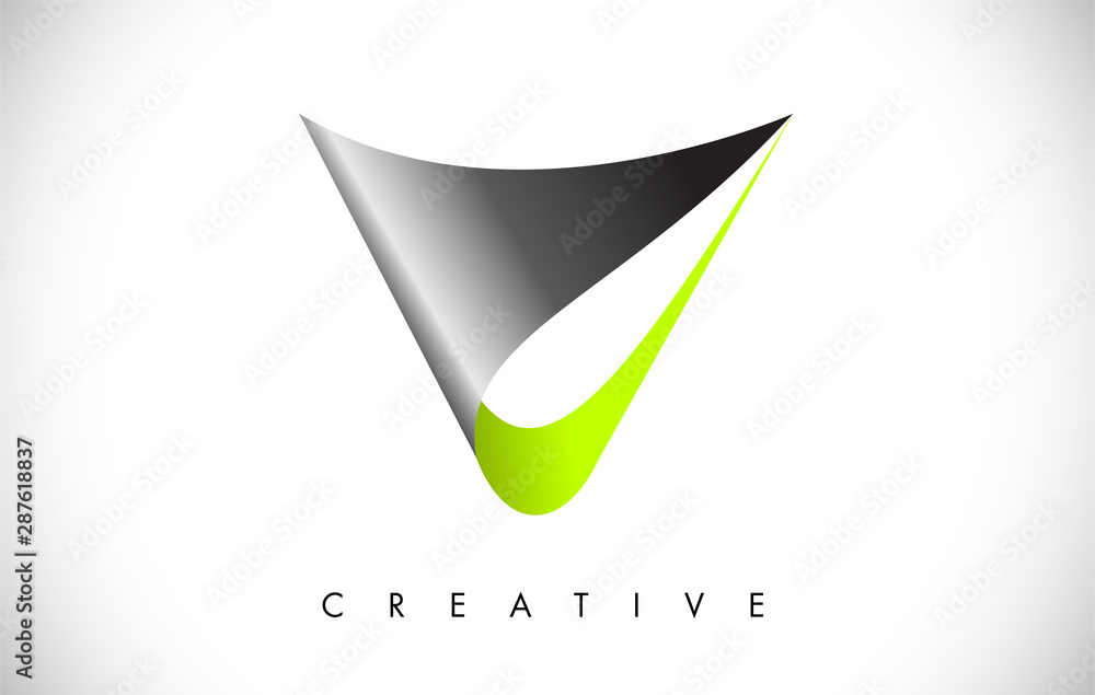 V Letter Modern Trendy Design Logo. Letter V Icon Logo with Modern 3d ...