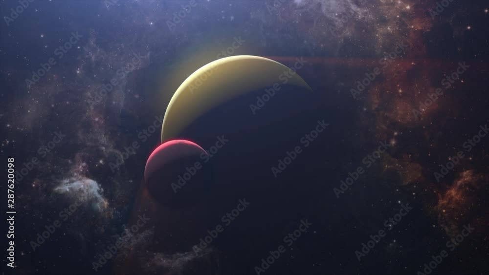 Realistic 3D animation of mysterious planet and satellite Solar Eclipse ...