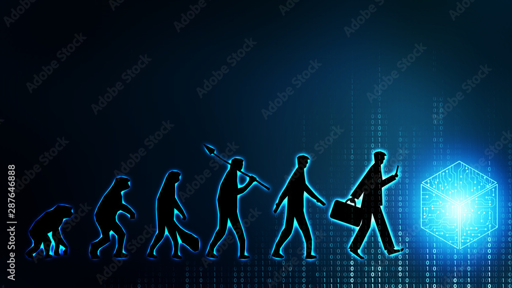 Future evolution of man change employee work labor to internet of ...