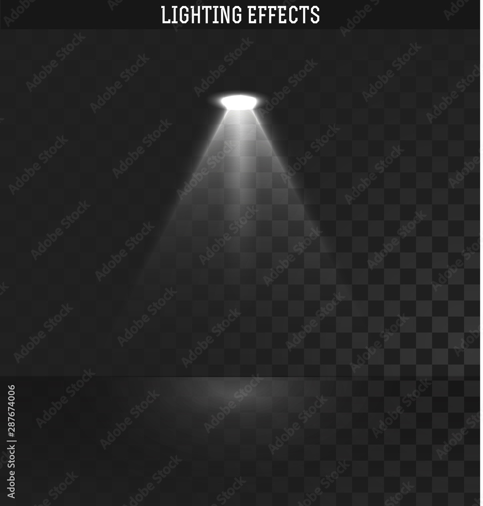 Light effect. Ies light from the projector realistic isolated. Ies ...