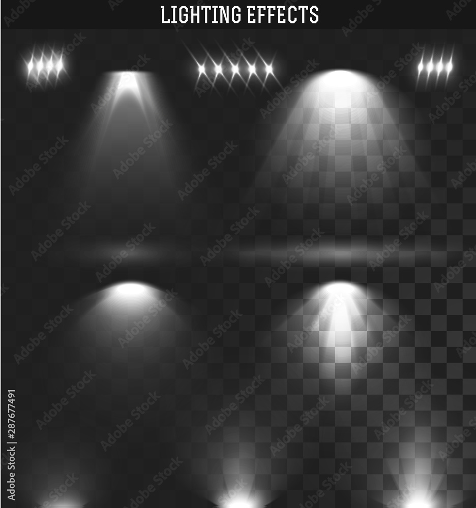 Set light effect. Ies light from the projector realistic isolated. Ies ...