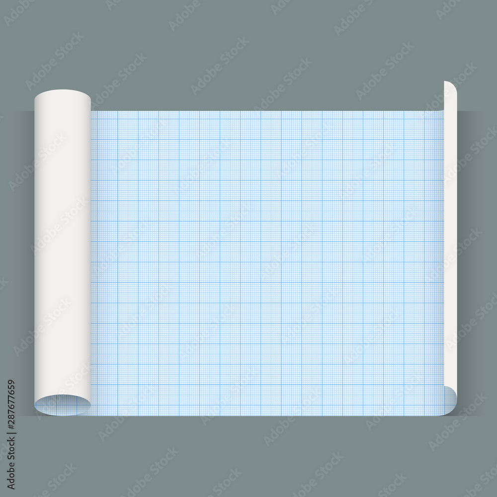 Sheets of a different form. Whatman paper. Realistic twisted drawing ...