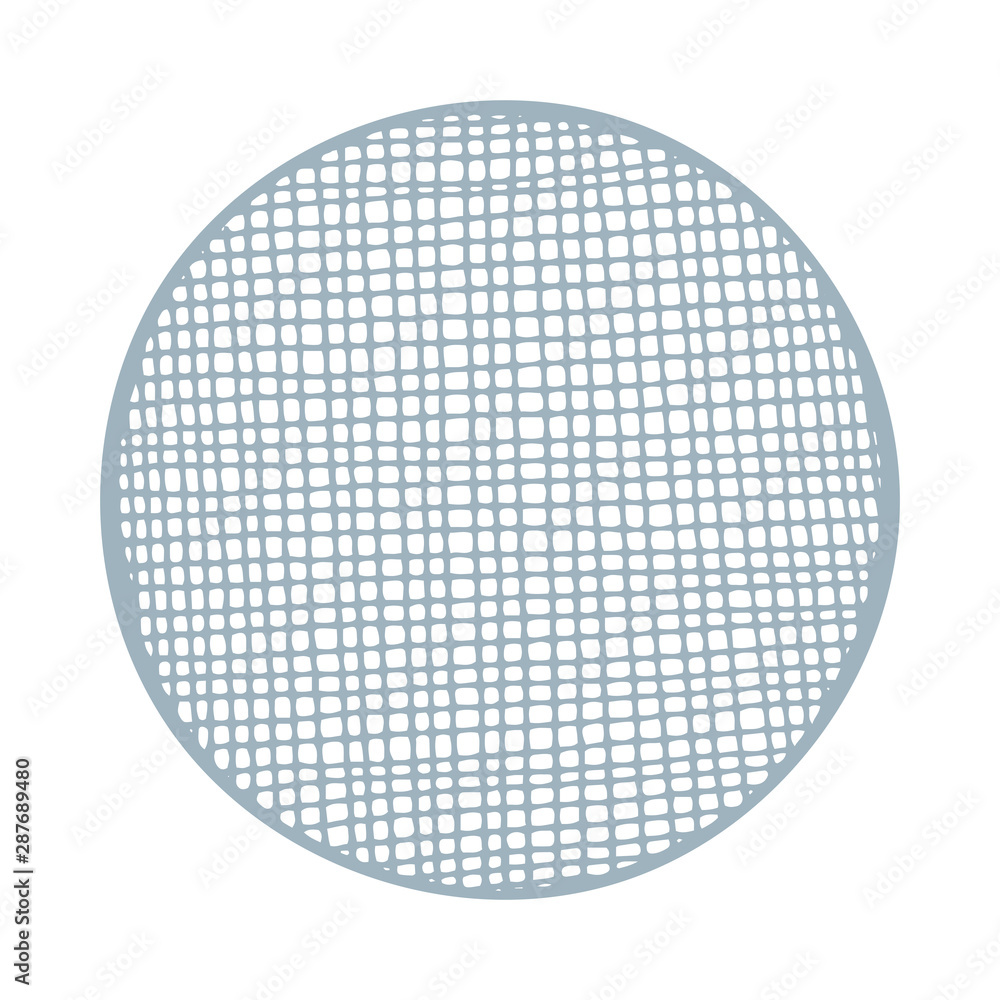 Oval. Hand drawn circle. Sketch drawing hatched circle. Part of set ...