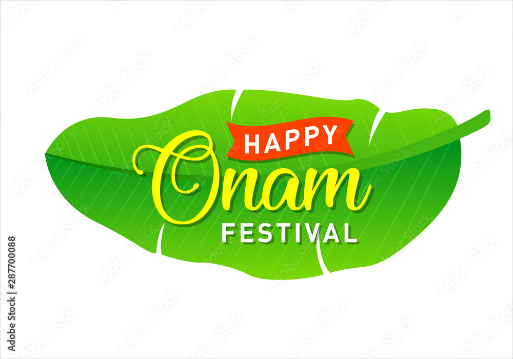 Festival of South India, Happy Onam Banner, Logo design, Sticker ...
