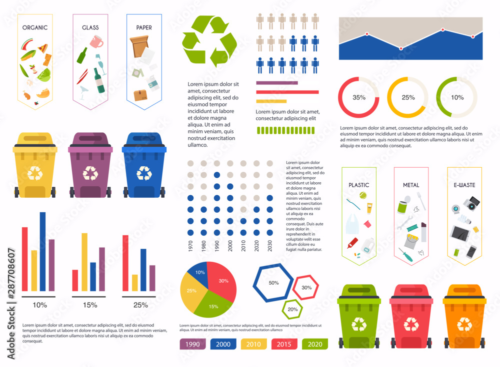 Recycle Infographic Illustration. Can be used for business layout ...