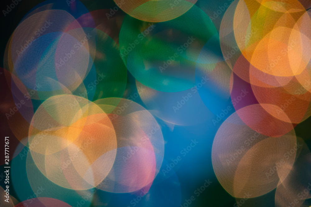 Macro photography of Christmas lights and ornaments on a Douglas fir ...