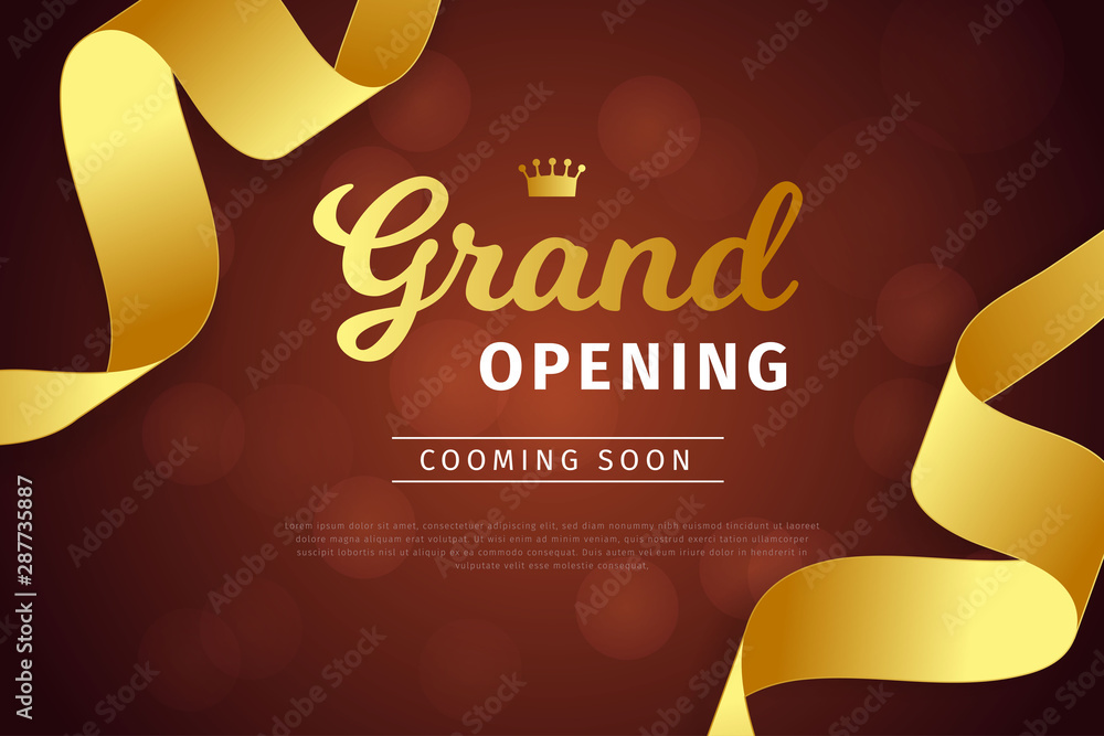 Grand opening background realistic style Stock Vector | Adobe Stock