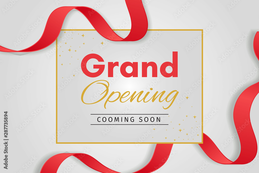 Grand opening background realistic style Stock Vector | Adobe Stock