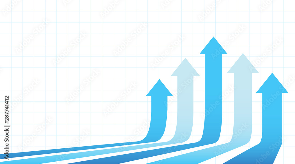 Vecteur Stock Five arrows moving up. Abstract financial chart with ... Vecteur Stock Five arrows moving up. Abstract financial chart with ...