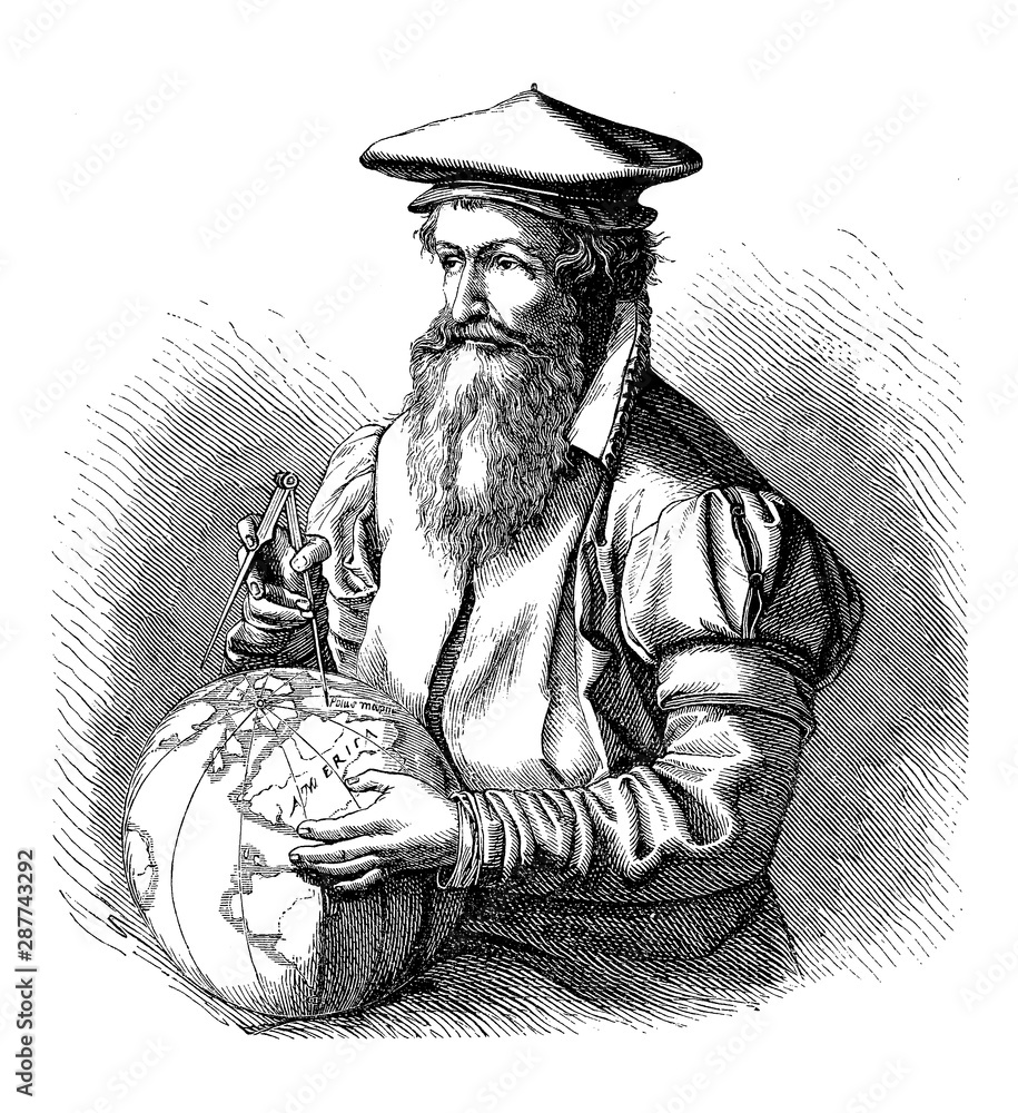 Portrait of Gerardus Mercator German-Flemish carthographer and traveler ...