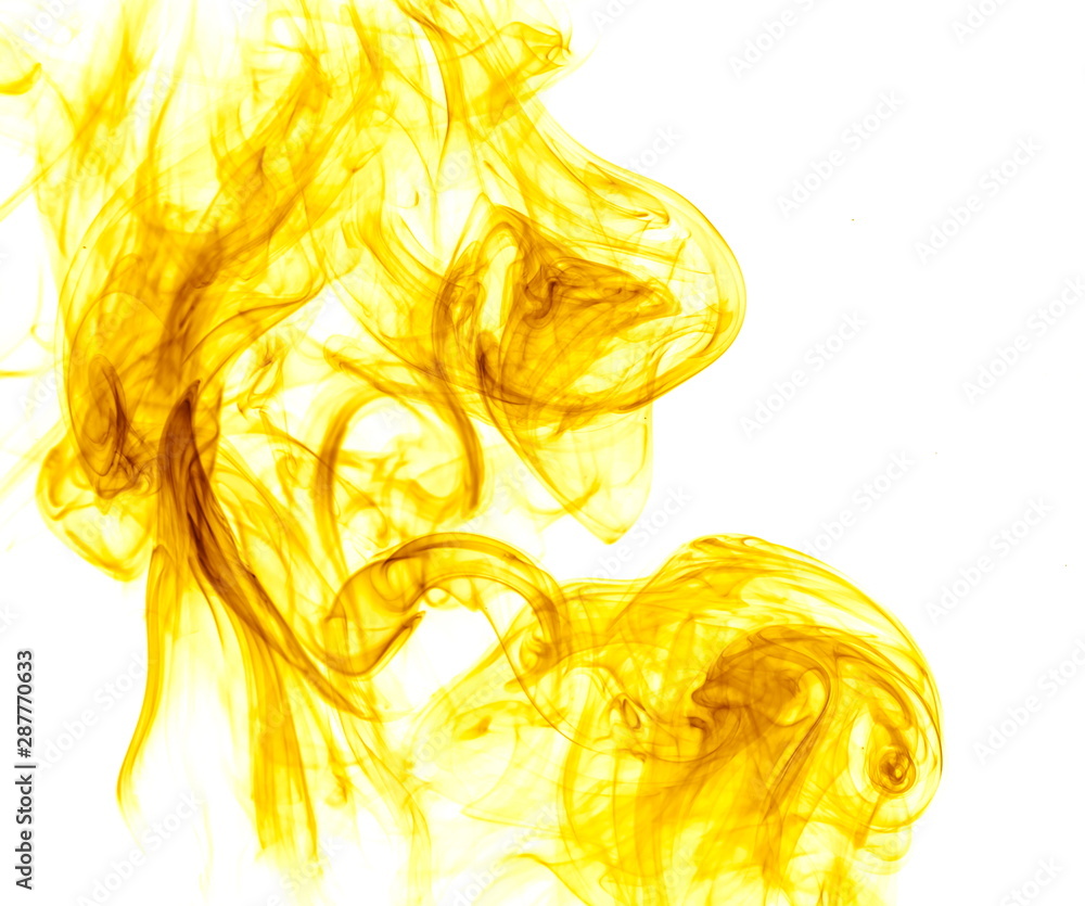 Yellow Smoke White Background