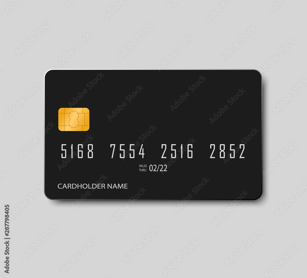 Bank card mock up. Vector illustration. Stock Vector | Adobe Stock