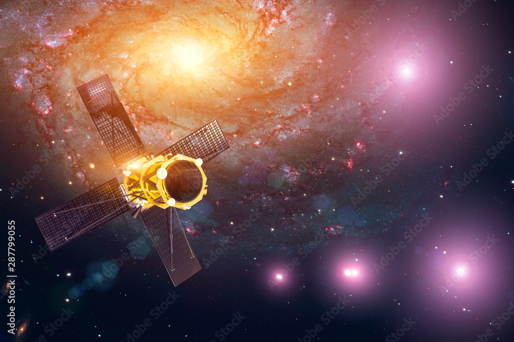 Space satellite telescope a research complex in orbit in the solar ...