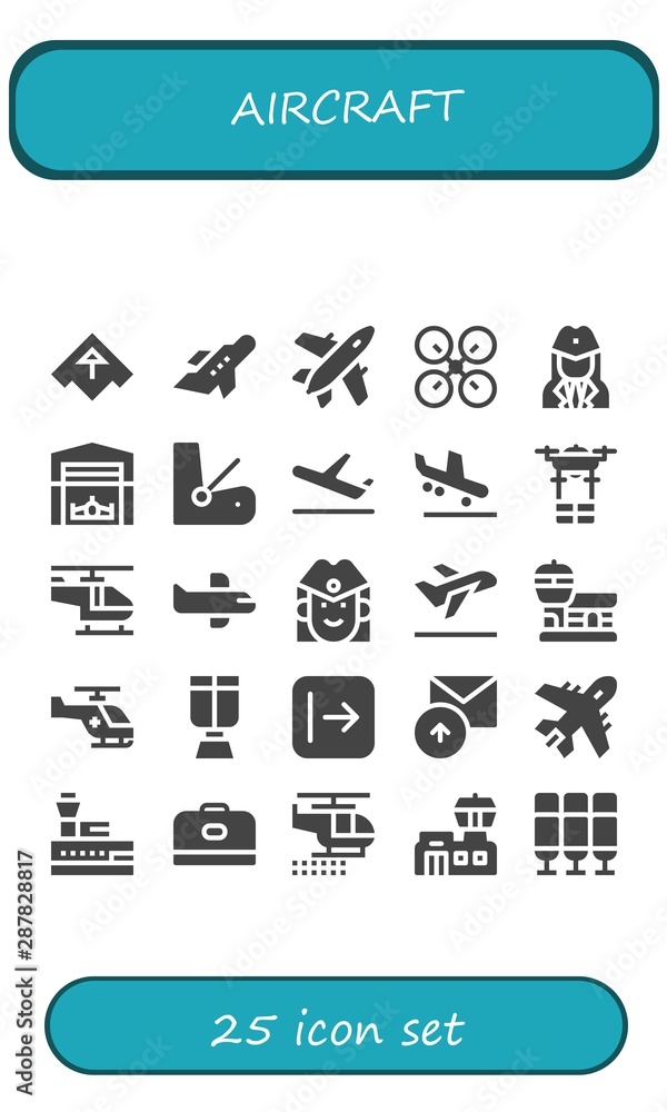 aircraft icon set Stock Vector | Adobe Stock