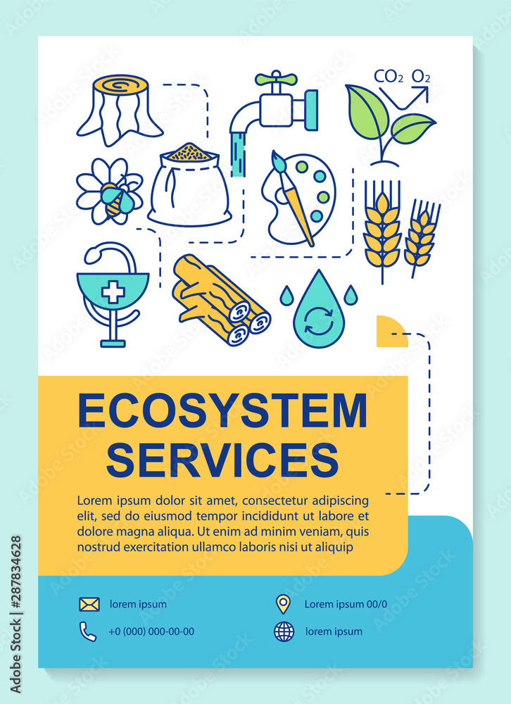 Ecosystem services poster template layout. Water resources ...