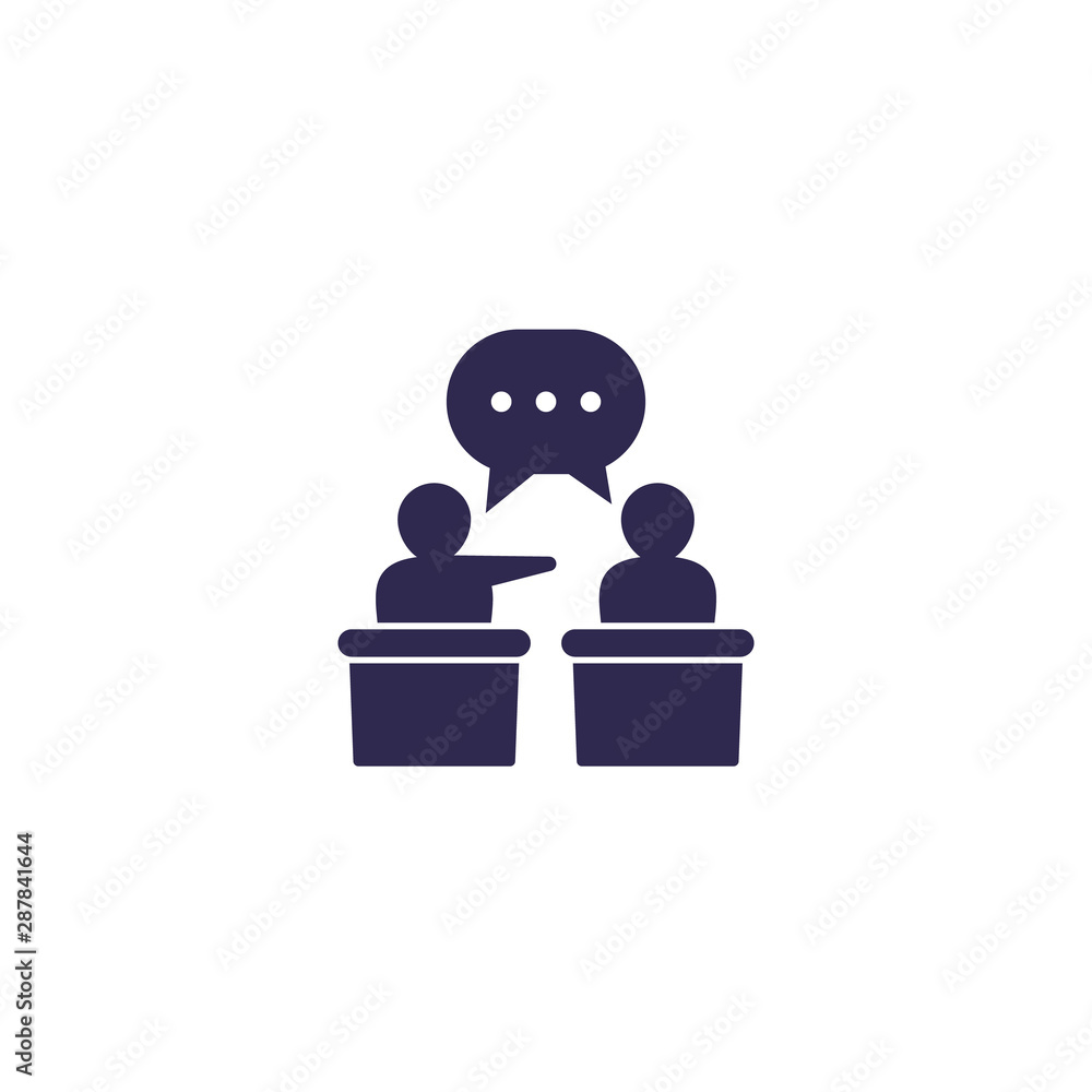 debate or discussion icon, vector Stock Vector | Adobe Stock