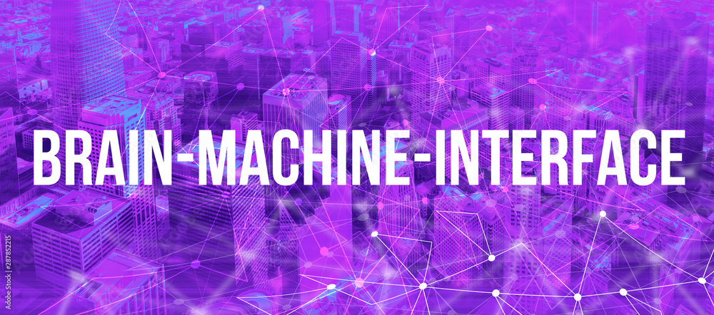 Brain Machine Interface BMI concept with neural network connectivity ...