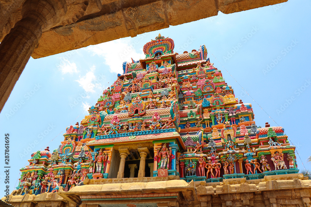 Srirangam, is one of the most famous temples of Lord Vishnu Stock Photo ...