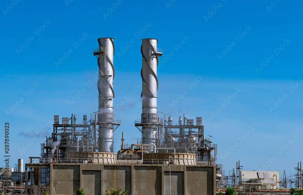 Gas turbine electrical power plant. Energy for support factory in ...