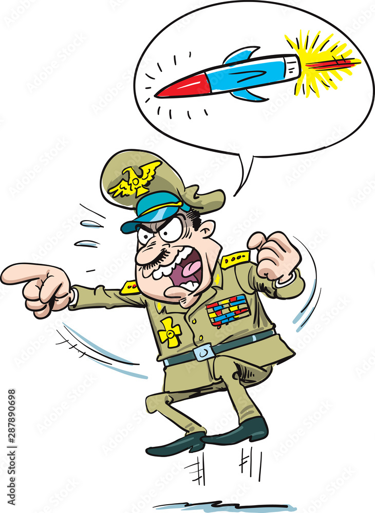 Angry General Cartoon