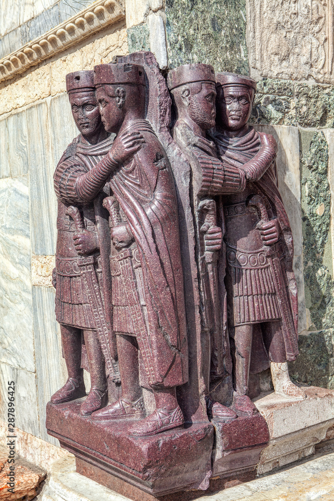 Portrait of the Four Tetrarchs , sculpture group of four Roman emperors ...