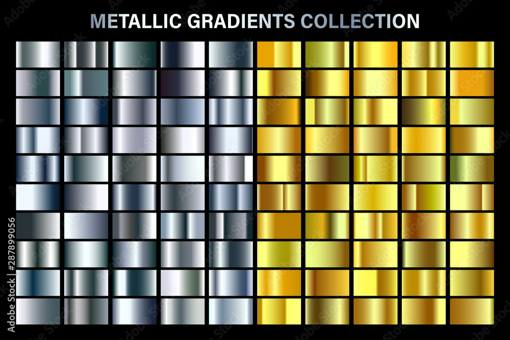 Silver and golden, yellow glossy gradient, gold metal foil texture ...