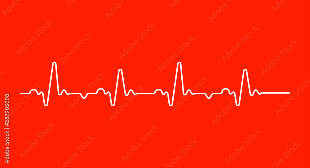 Heart beat monitor pulse line art icon for medical apps and websites ...