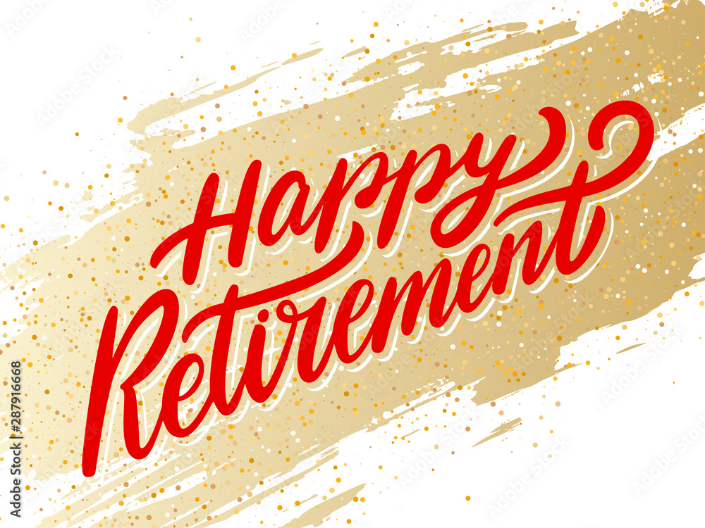 Happy Retirement banner. Stock Vector | Adobe Stock