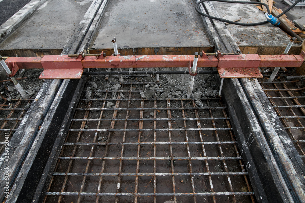 Repair of the railway tram line. Installation of new modern silent ...