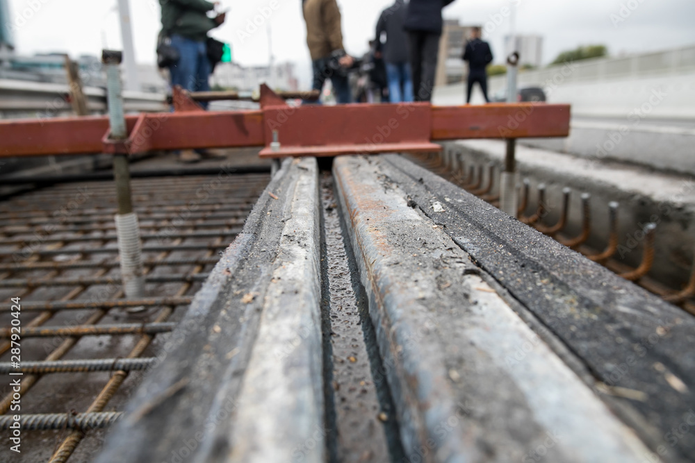 Repair of the railway tram line. Installation of new modern silent ...