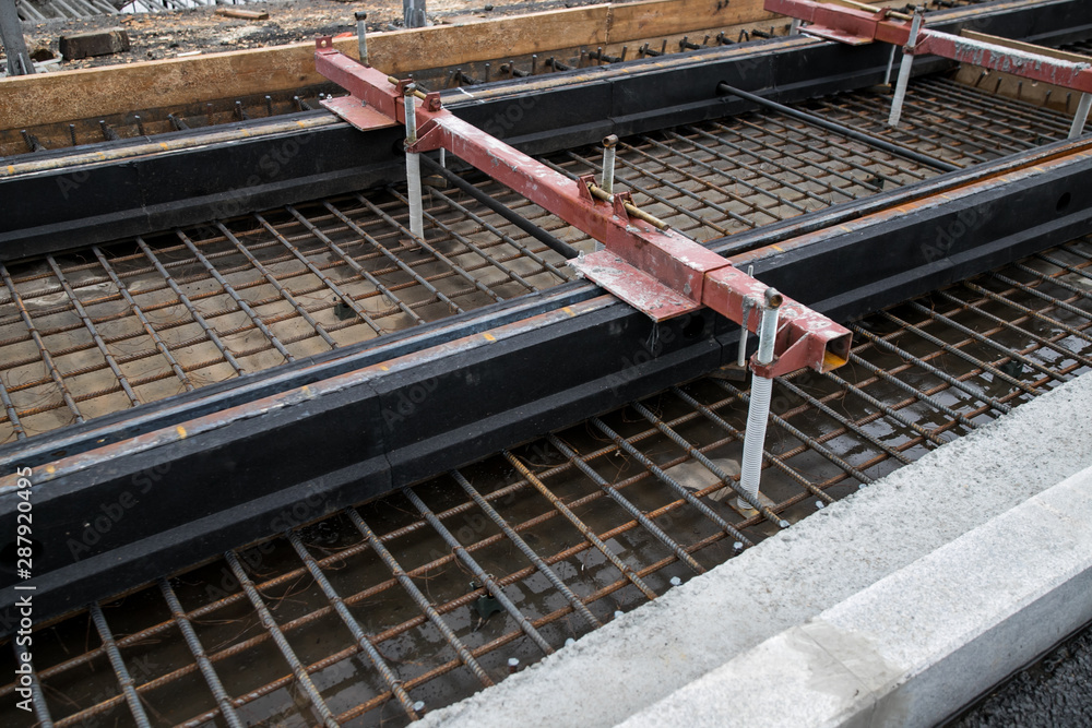 Repair of the railway tram line. Installation of new modern silent ...