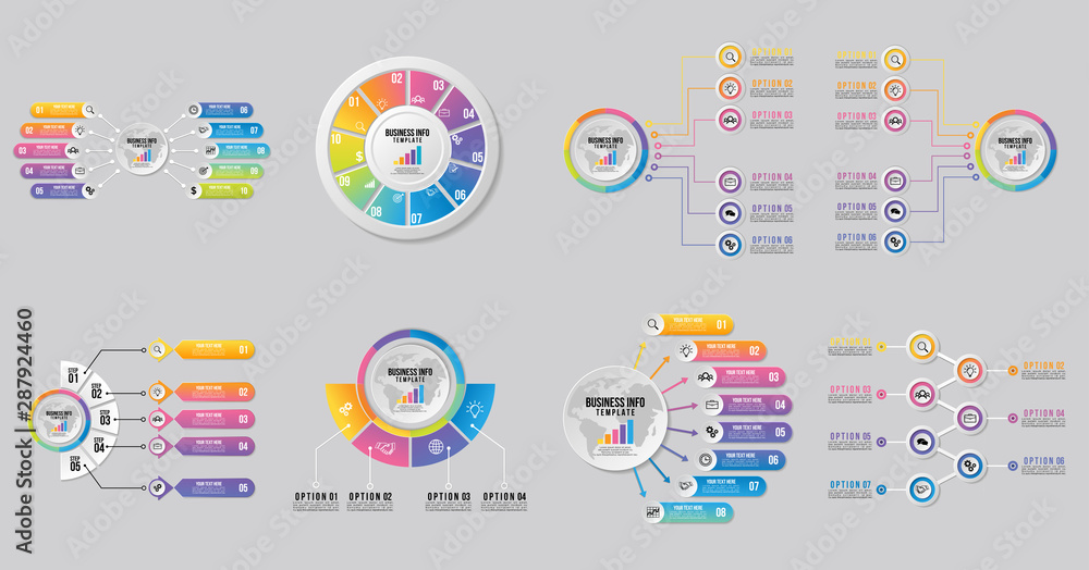 Set Of Infographics Elements Vector Design Template. Business Data ...