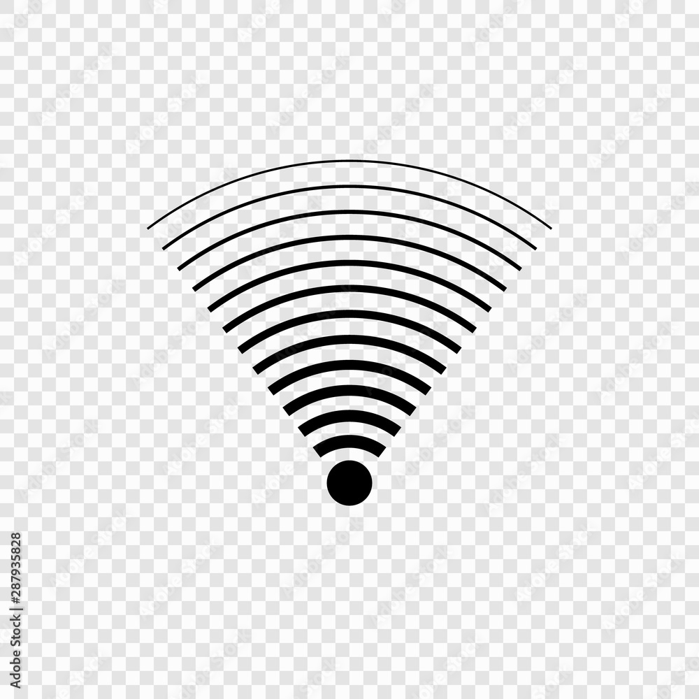 wi-fi wave icon Stock Vector | Adobe Stock