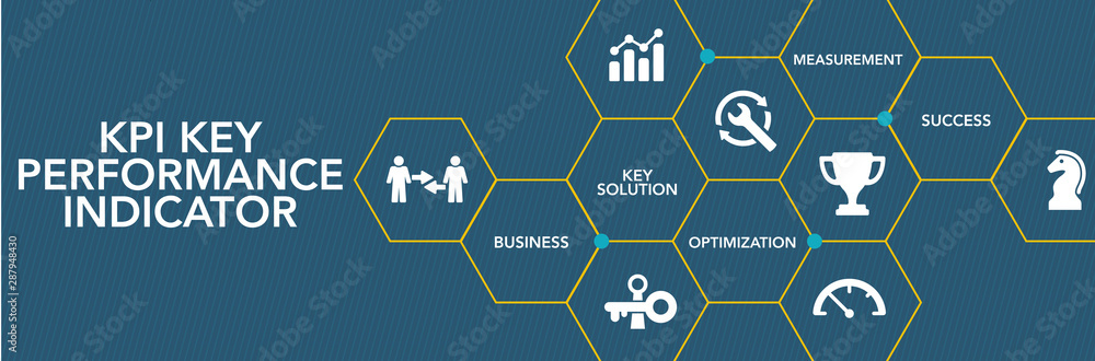 Kpi Key Performance Indicator Icon Concept Stock Vector | Adobe Stock
