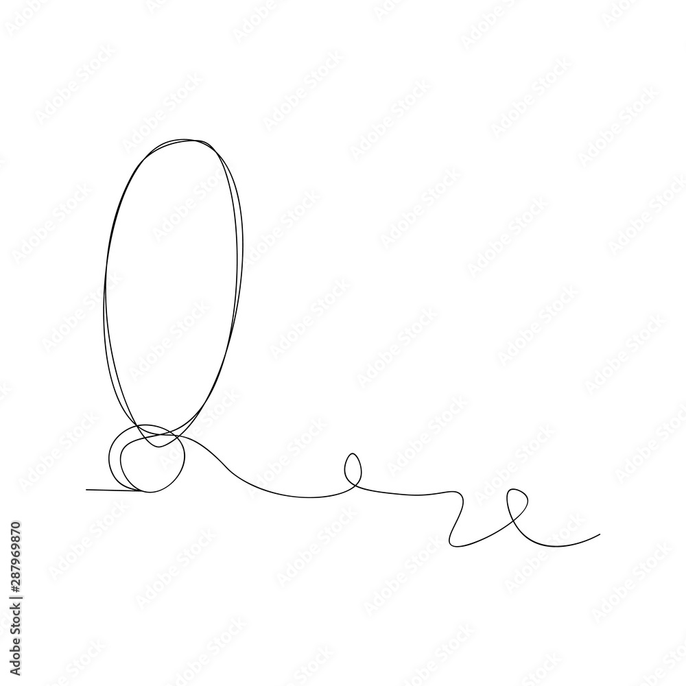 continuous line drawing of exclamation mark. isolated sketch drawing of ...