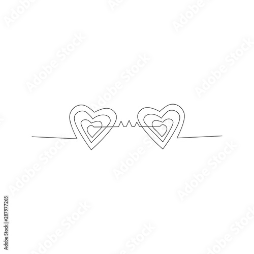 continuous line drawing of love. isolated sketch drawing of love line ...