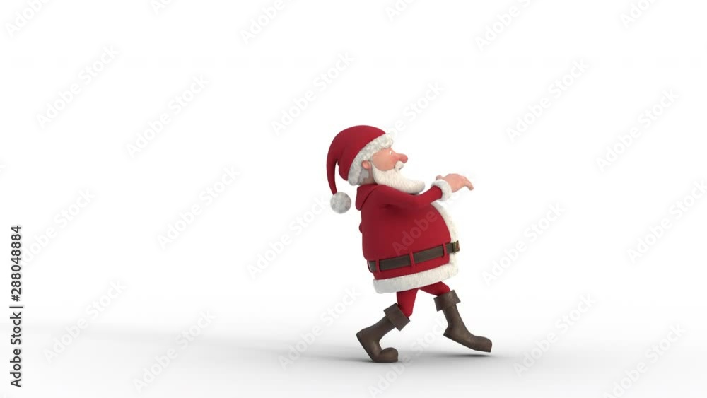 Vidéo Stock Seamless looping animation of a cartoon Santa Claus ...