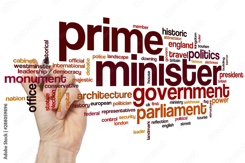 Prime minister word cloud Stock Photo | Adobe Stock