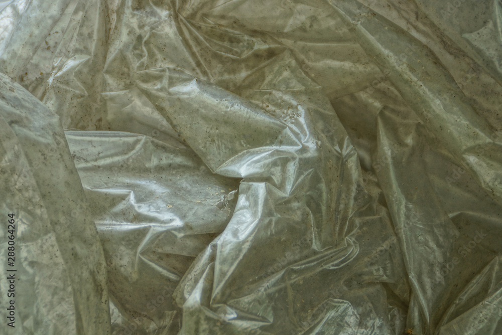 gray dirty plastic texture of a piece of crumpled cellophane Stock ...