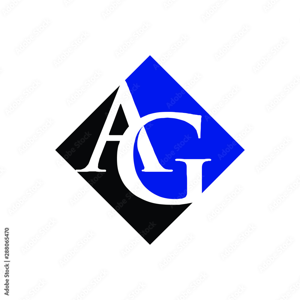 Letter A and G Logo. Connected Symbol. Icon Vector Eps 10. Stock Vector ...