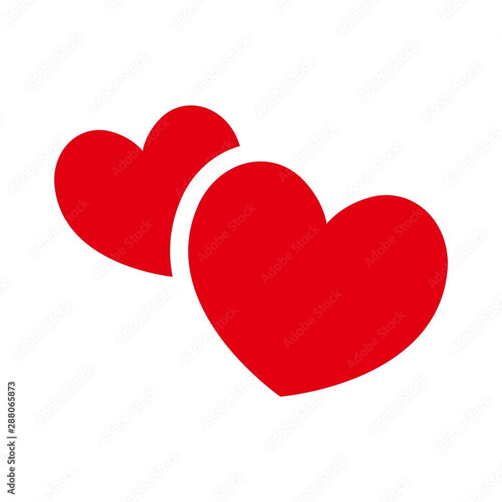Double Hearts Red