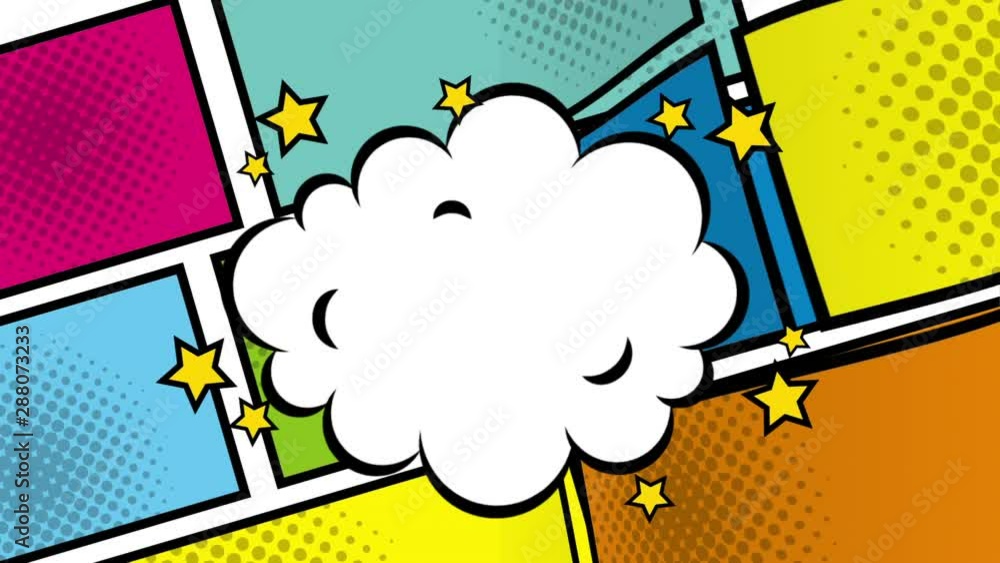 squares colors and boomb explosion pop art style animation Stock Video ...
