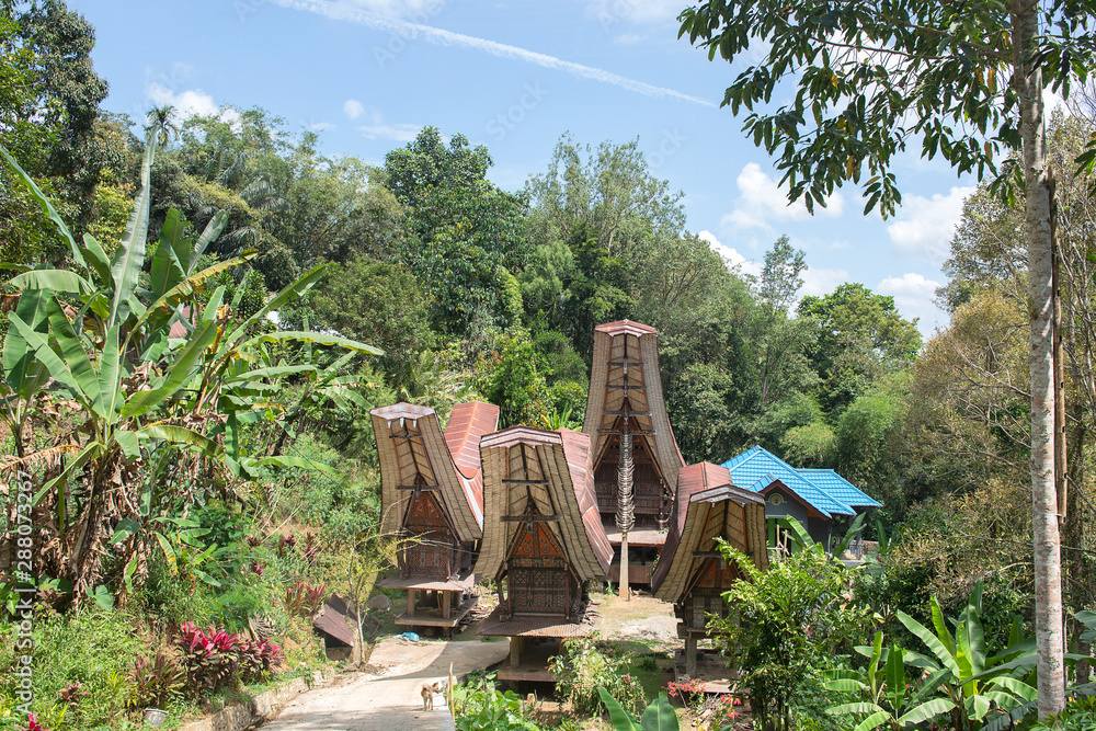 Traditional Alang rice barn and the Tongkonan building , is the ...