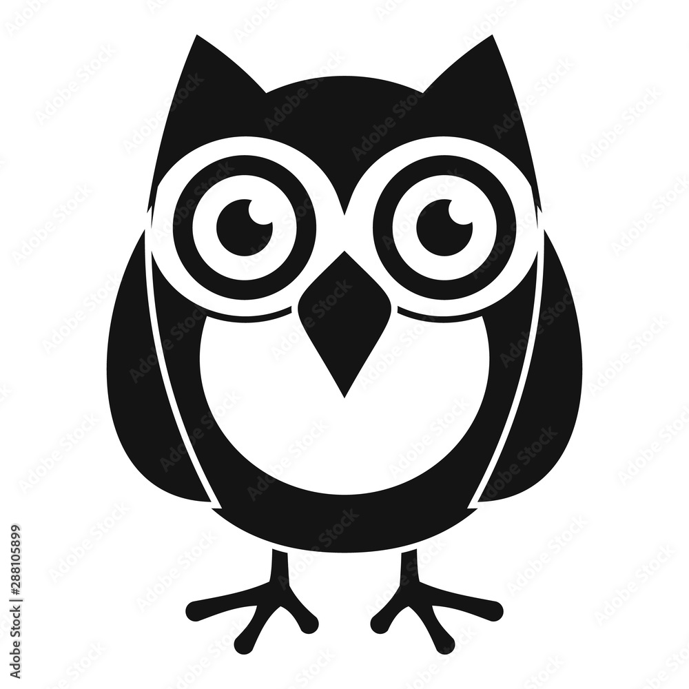 Smart owl icon. Simple illustration of smart owl vector icon for web ...
