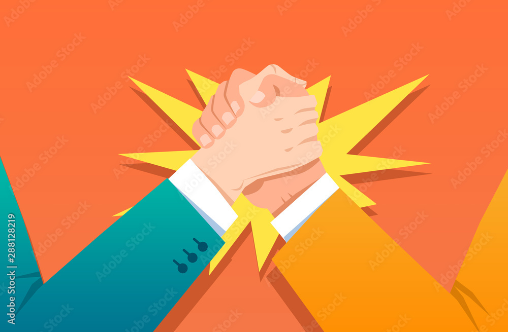 Wrist-breaking, competition, confrontation, friction, trade friction ...