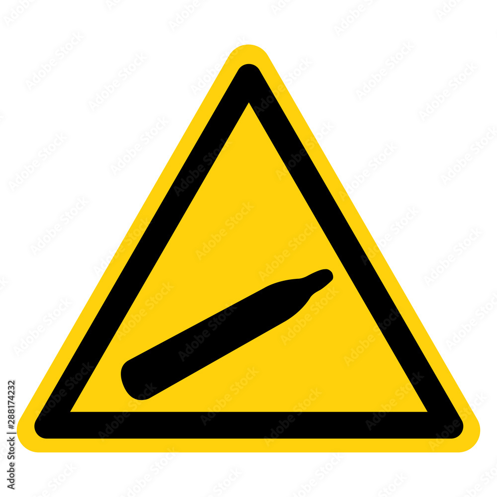 Danger Pressure Gas Symbol Sign, Vector Illustration, Isolate On White ...