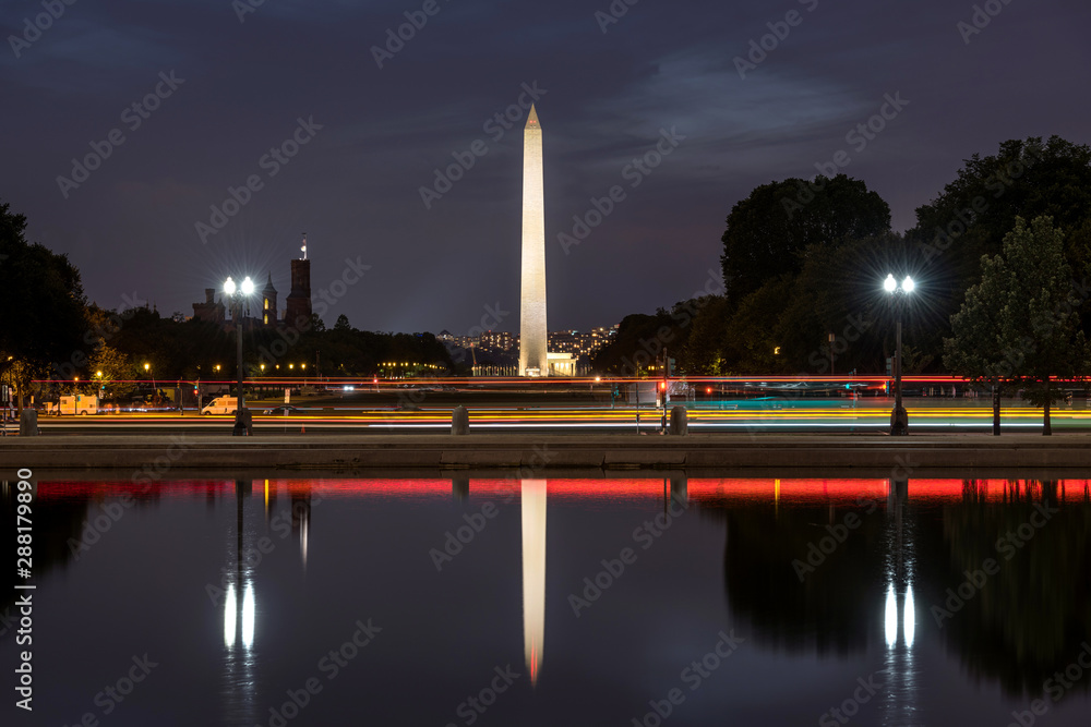 Washington Monument At Night