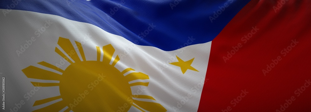 Official flag of the Philippines. Web Banner. Stock Illustration ...